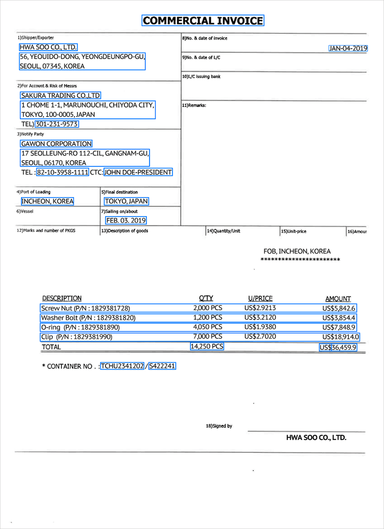 Extract Fields from Documents | Upstage Information Extraction API
